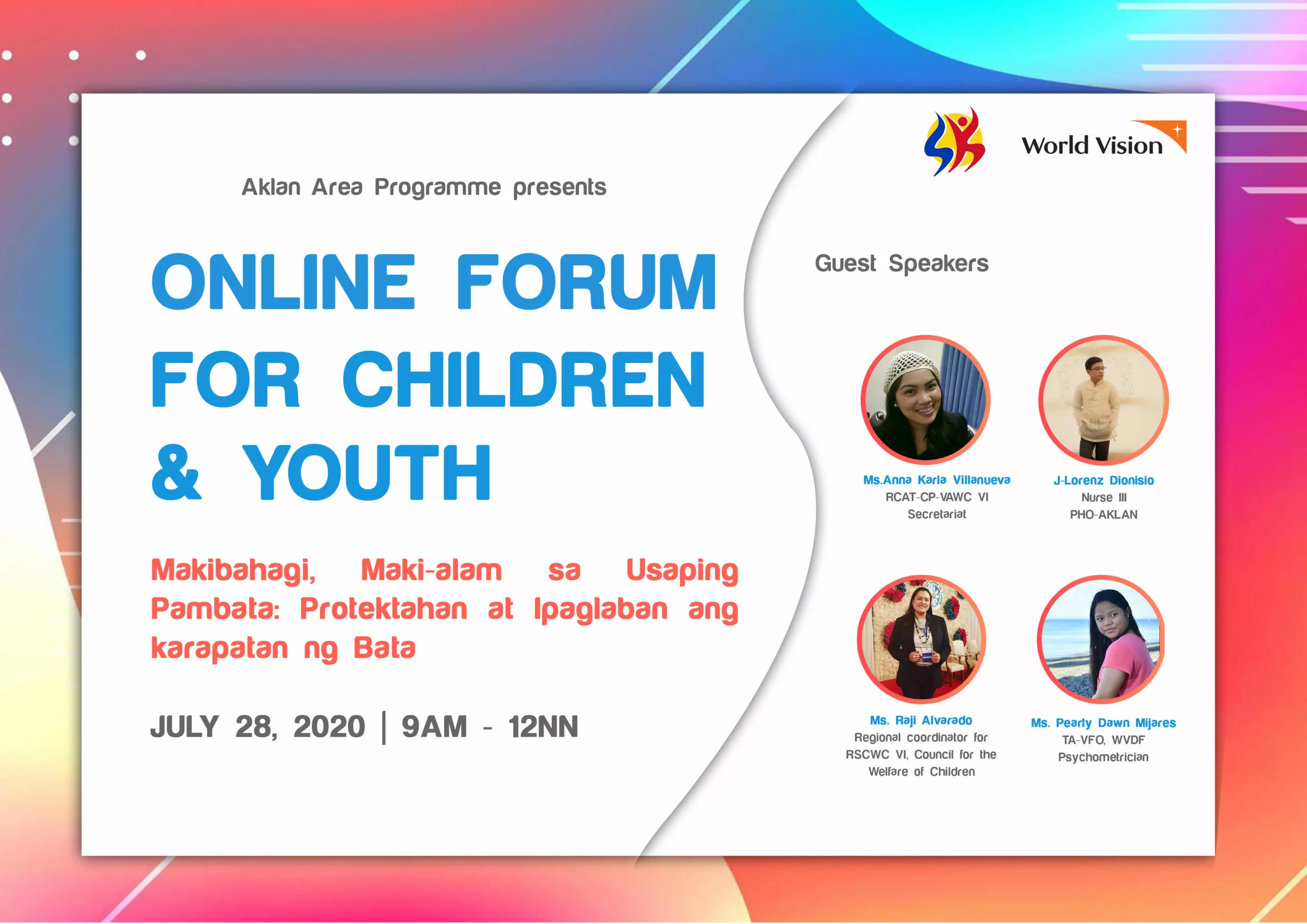 Child Protection | World Vision holds online forum on mental health and ...